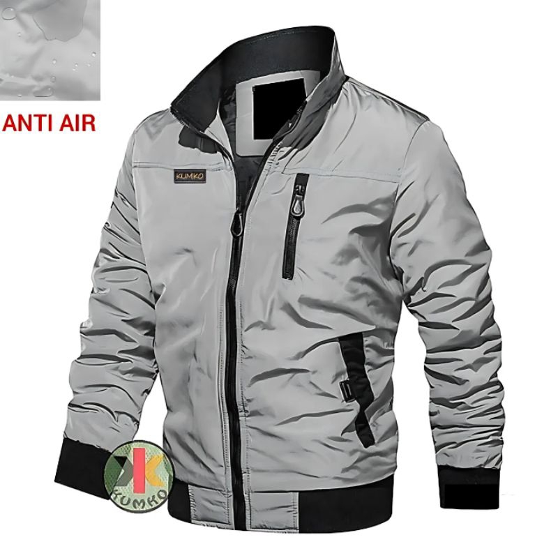 Jual JAKET PRIA PARASUT ANTI AIR ANTI ANGIN SIMPLE OUTDOOR BOMBER ...