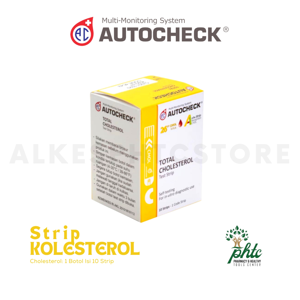 Jual AUTOCHECK Cholesterol Strip Kolesterol 10 Strip l Refill Auto ...