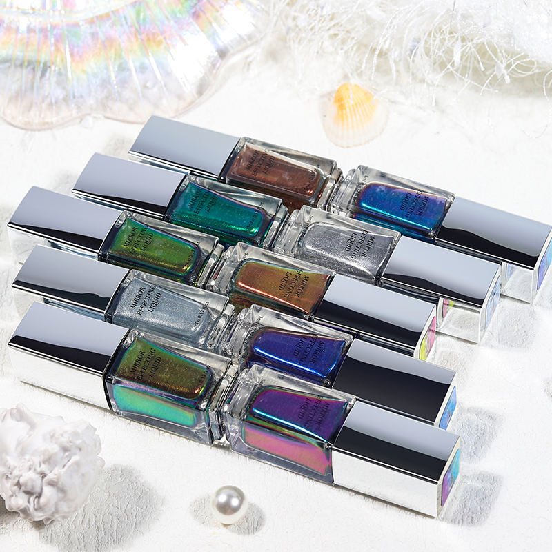 Jual Mirror Chrome Liquid Nail Art Kutek Gel Mirror Efek Kaca 12 Warna ...