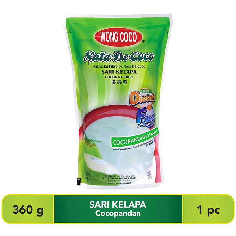 Jual WONG COCO Nata De Coco Sari Kelapa Cocopandan 360 g | Shopee Indonesia