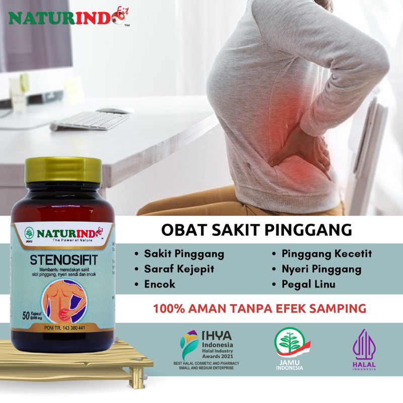Jual Stenosifit Obat Herbal Sakit Pinggang Encok Syaraf Kejepit 400 MG ...