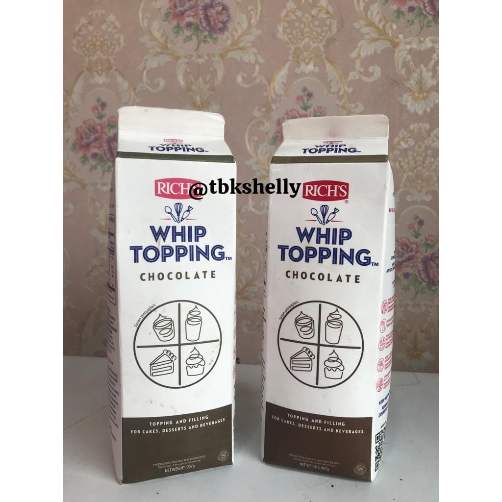 Jual RICH GOLD WHIP TOPPING COKLAT 907g/WHIPPY CREAM CAIR | Shopee ...