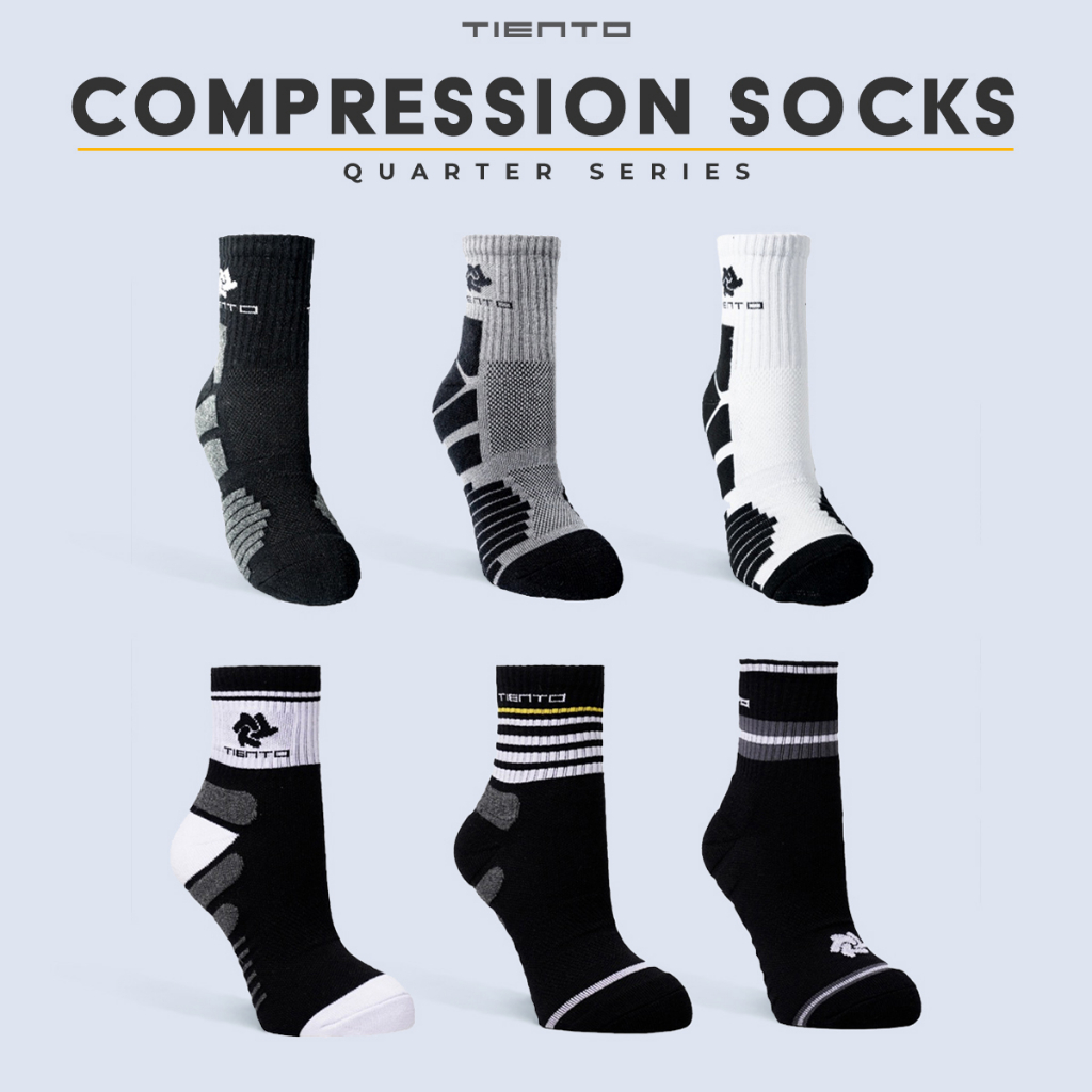Jual Tiento Compression Socks To Go Quarter Anti Bacterial Technology ...