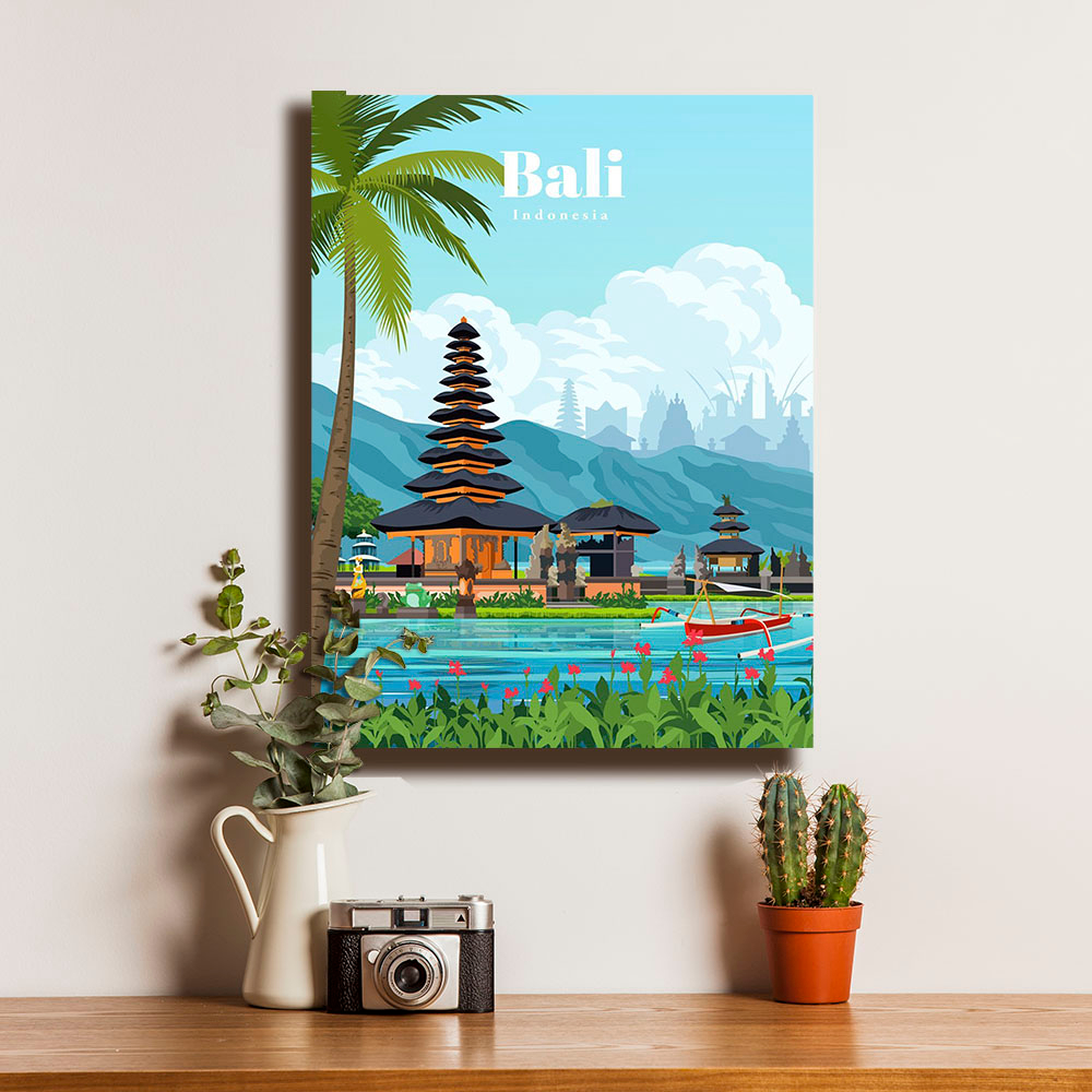 Jual Poster Destinasi Wisata BALI Denpasar Travel 8 - Dekorasi Hiasan ...