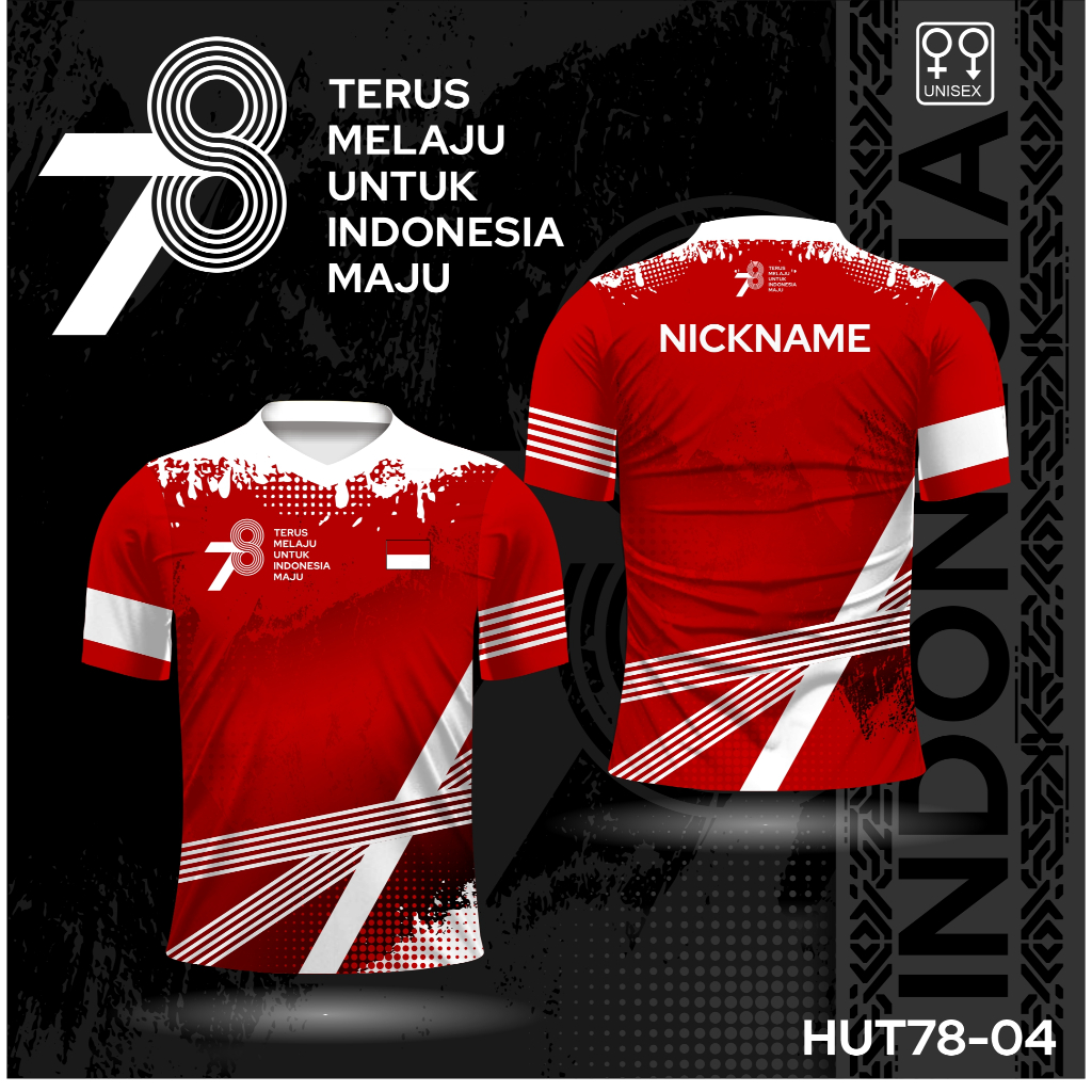 Jual Kaos hut kemerdekaan ri ke 78 tahun 2023 baju dirgahayu indonesia jersey 17an | Shopee ...