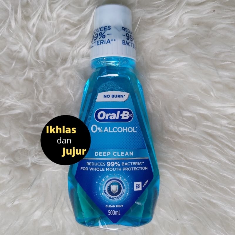 Jual Oral B Deep Clean Obat Kumur 500ml Mouthwash 500 ml Clean Mint ...