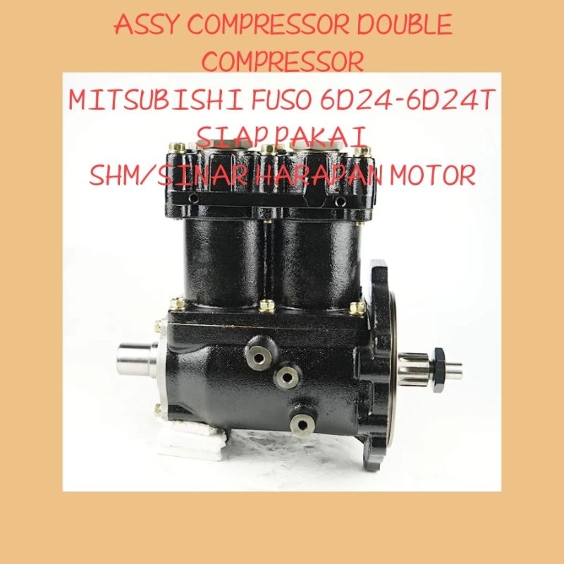 Jual COMPRESSOR MITSUBISHI FUSO 6D24-6D24T ASSY AIR COMPRESSOR DOUBLE ...
