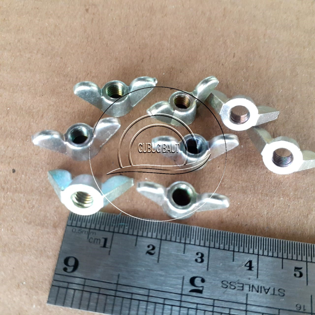 Jual WING NUT M5 MUR KUPING KUNING M5 MUR KUPU KUPU NUT COR MUR 8 UNTUK ...
