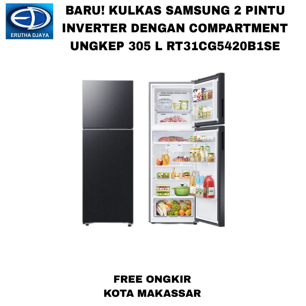 Jual KULKAS SAMSUNG 2 PINTU INVERTER DENGAN COMPARTMENT UNGKEP 305 L ...
