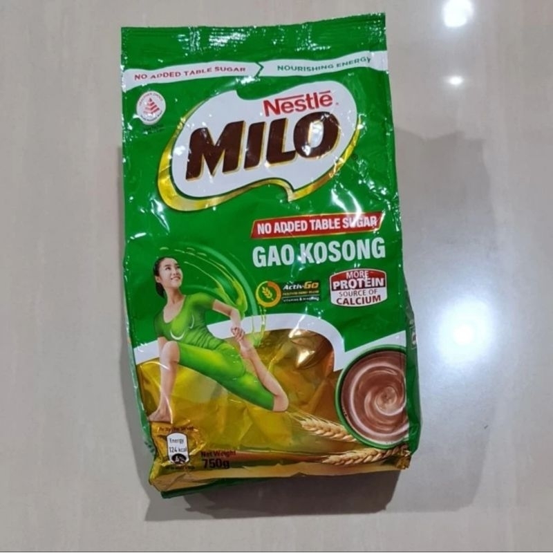 Jual Milo Instant Gao Kosong No Added Sugar / Tanpa Gula Singapore 750 ...
