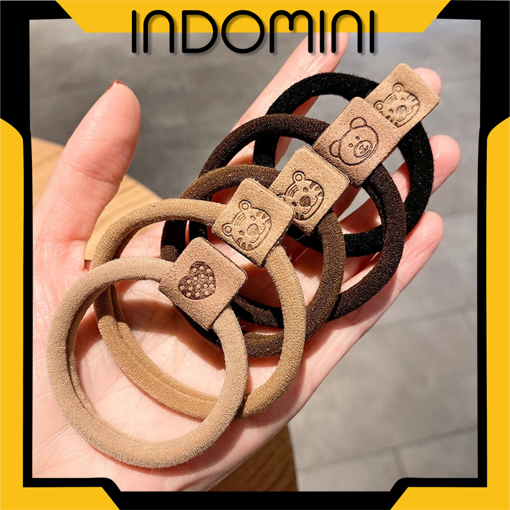 Jual INDOMINI Ikat Rambut Motif Bear Kunciran Japanese Style Hair Ring ...