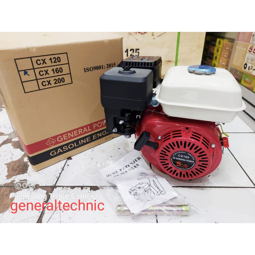 Jual Engine GX160 General Power CX160 Mesin Penggerak Bensin GX160 5,5HP | Shopee Indonesia