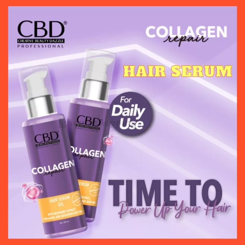Jual CBD COLLAGEN REPAIR HAIR SERUM OIL 100 ML| VITAMIN RAMBUT | Shopee ...