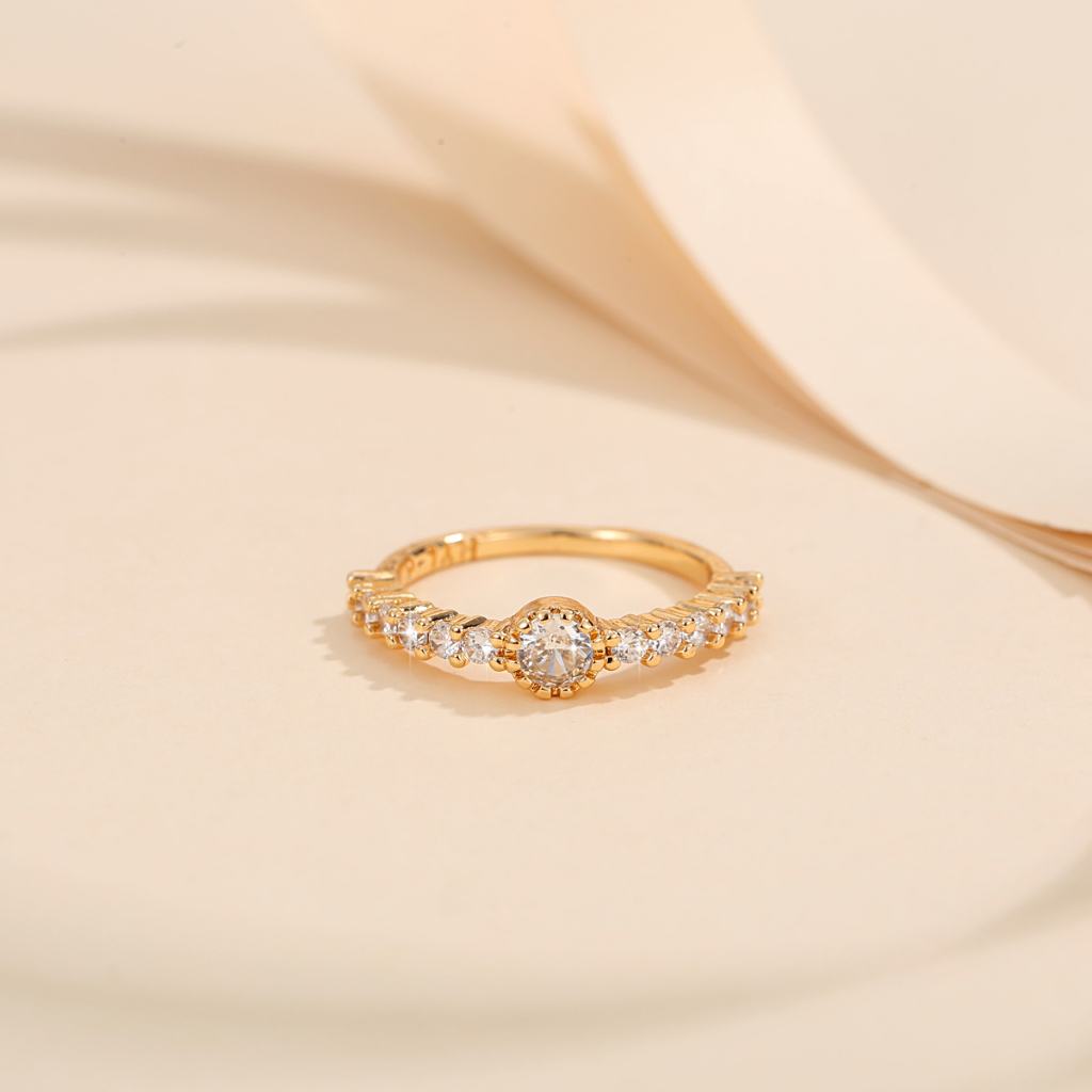 Jual Lanme Jewelry Cincin Titanium Berlian Lapis Emas Cincin Anti Karat ...