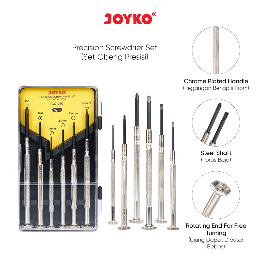 Jual Precision Screwdriver Set / Set Obeng Presisi SCD-7501 Joyko | Shopee Indonesia