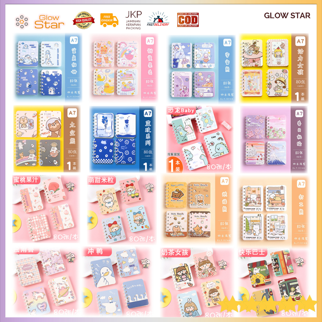 Jual 1PCS/1 Buku Mini Book Theme, Buku kecil anak anak motif lucu A7 ...