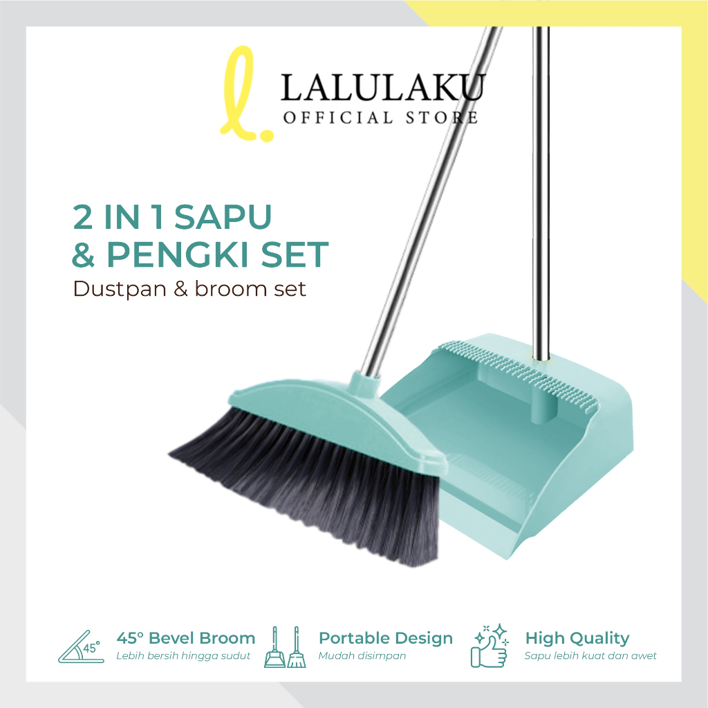 Jual Set Sapu Pengki Alat Pembersih Lantai 2 in 1 Kombinasi Broom Set ...