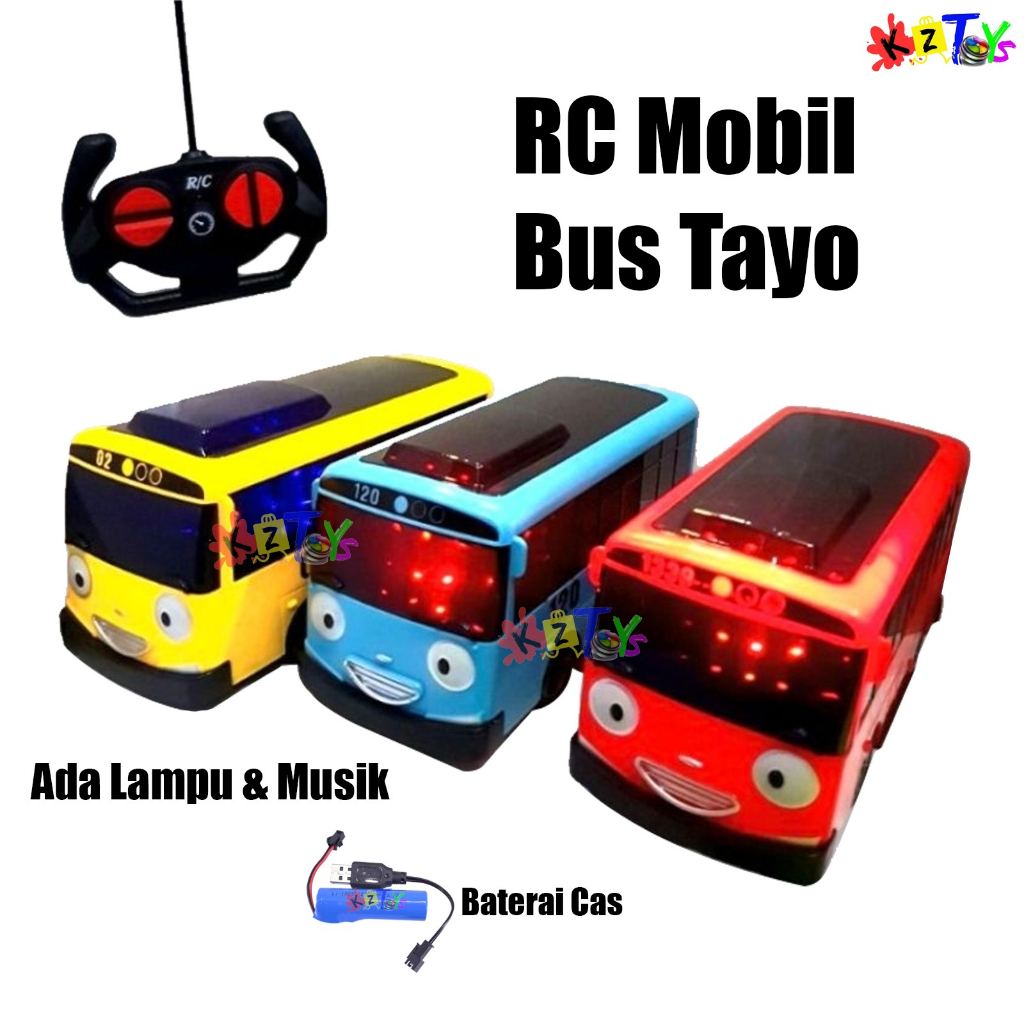Jual Remote Control Mobil Bus Tayo Mainan Anak Perempuan dan Laki-laki Musik Lampu | Shopee ...