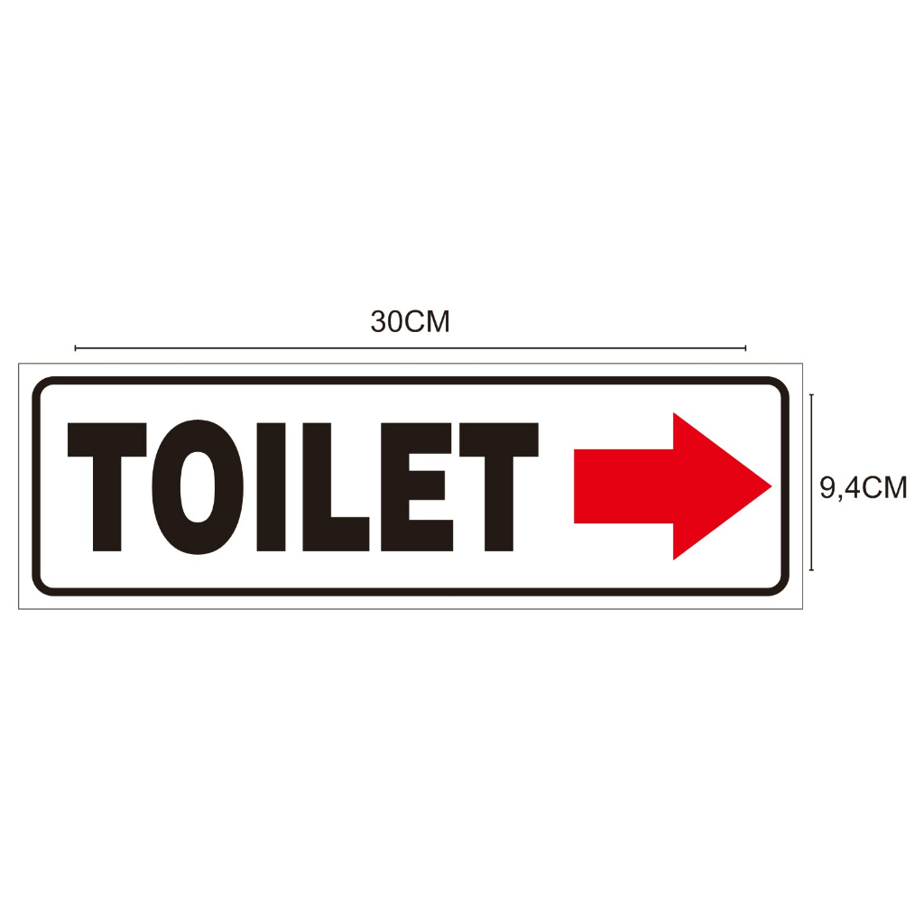 Jual Stiker sign toilet waterproof - stiker arah toilet - stiker ...