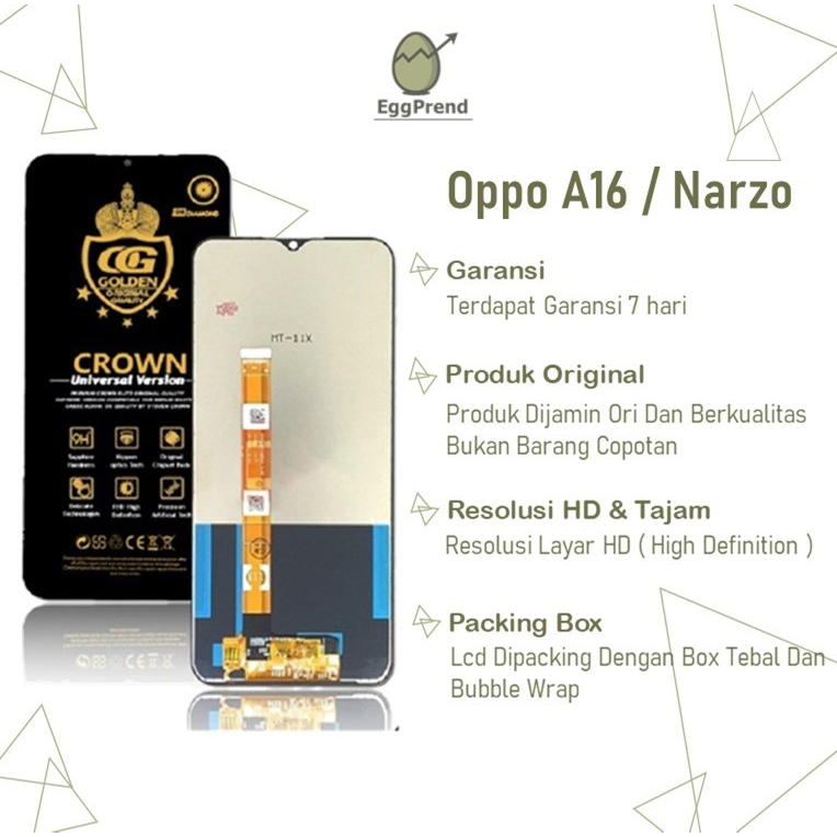 Jual LCD TOUCHSCREEN OPPO A16 / REALME C25 / C25S / NARZO 50A / NARZO 505GA COMPLETE ORIGINAL ...