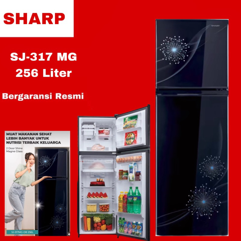 Jual Kulkas Sharp 2 Pintu SJ-317 MG / Lemari Es Sharp 256 Liter (Free Ongkir Serang Banten ...