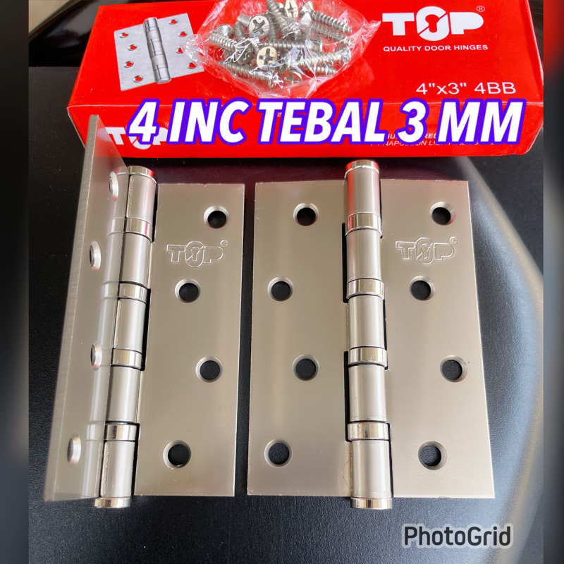 Jual engsel pintu SUS 304 KODAI HITAM/ ENGSEL 4 INC KODAI TEBAL 3 MM ...