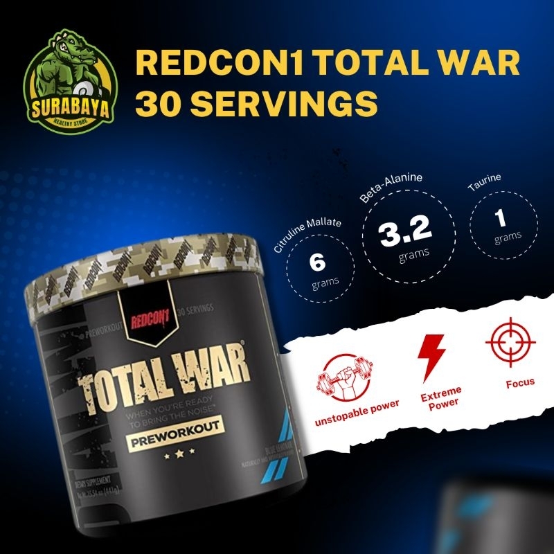 Jual Redcon1 Total War 30 Serving Preworkout | Shopee Indonesia
