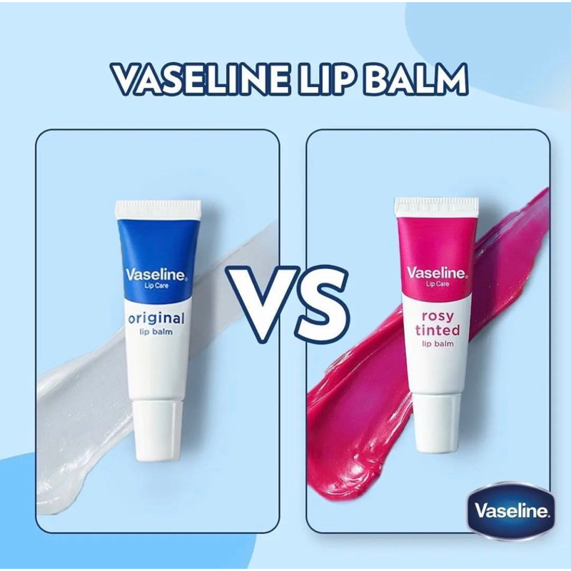 Jual [BPOM] Vaseline Lip Care Lip Balm Pelembab & Pencerah Bibir Original dan Rosy Tinted 10gr ...