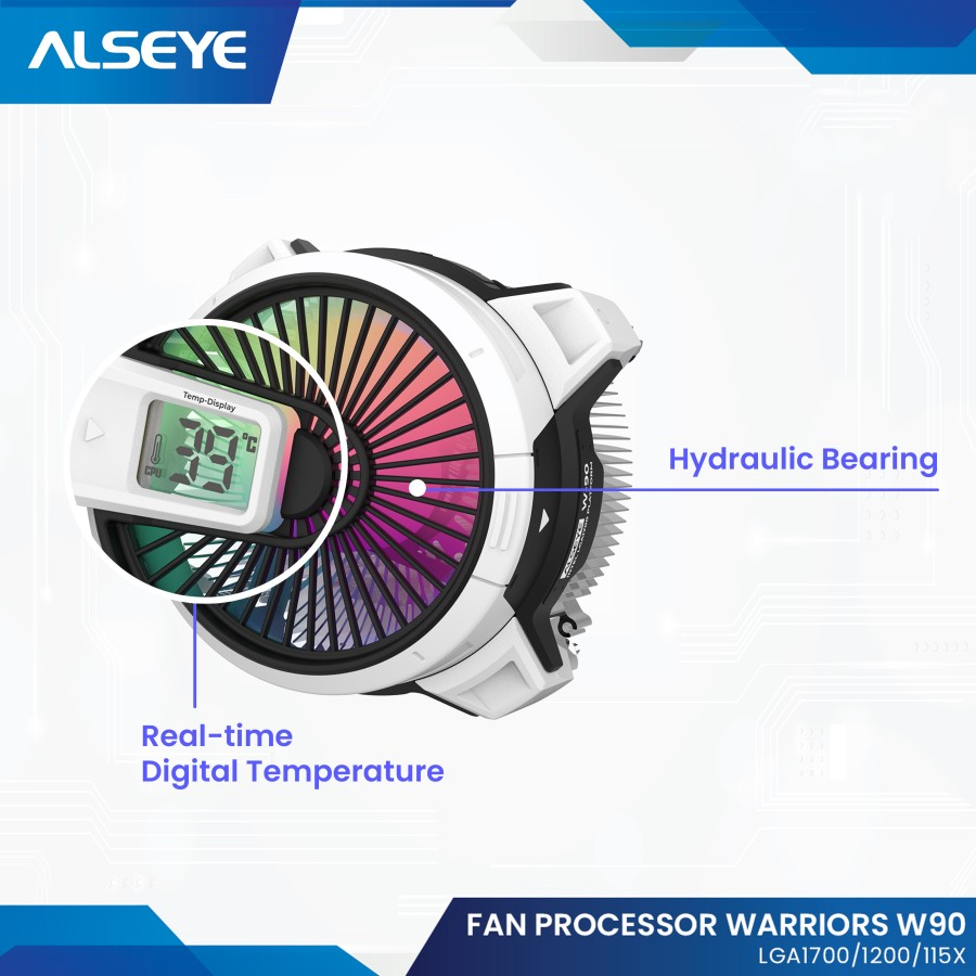 Jual Fan Processor Alseye W90 Digital Temperature Support LGA 1700 ...