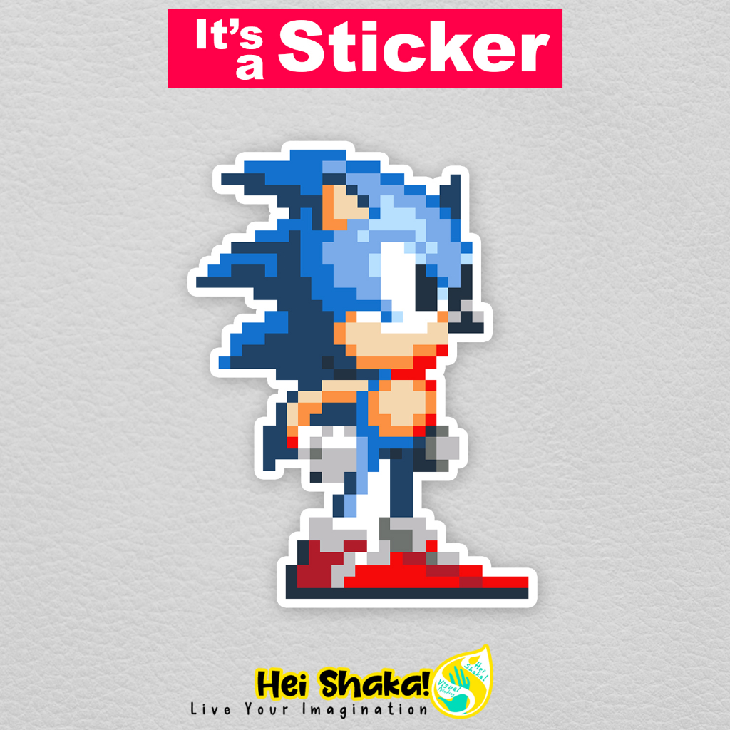 Jual Heishaka Stiker Sonic Retro Classic Pixel Sticker Gamr Gaming ...
