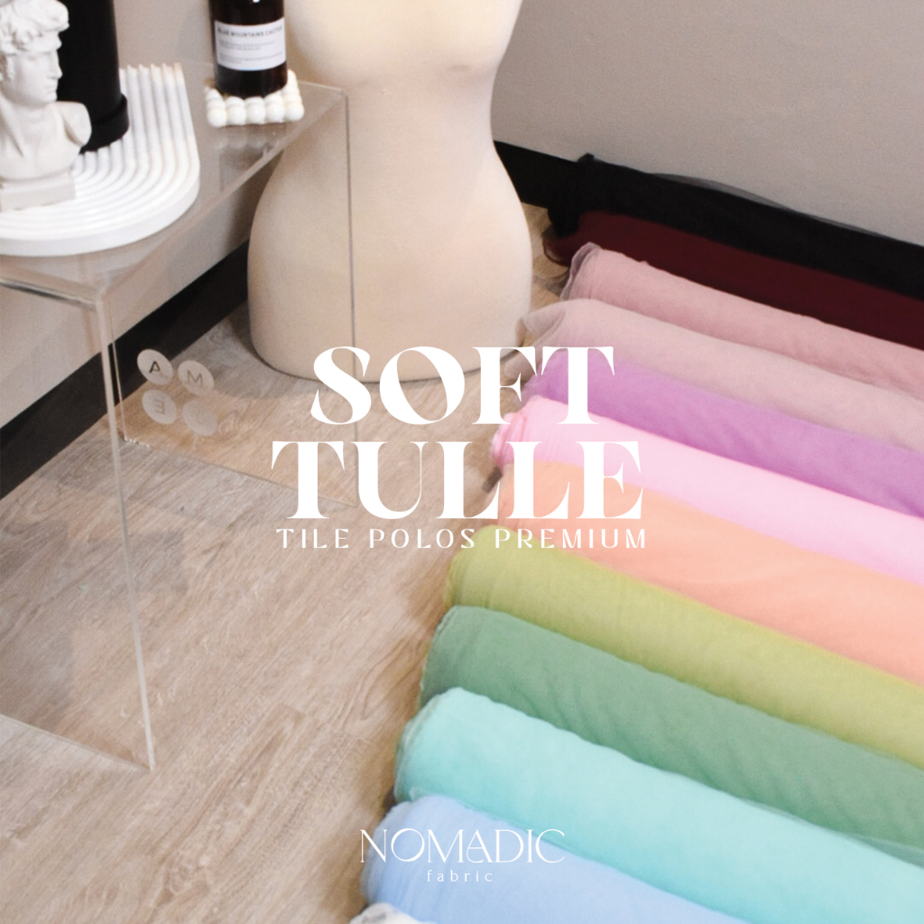 Jual ½ Meter Kain Soft Tulle / Kain Tile Polos Premium / Kain Tule ...