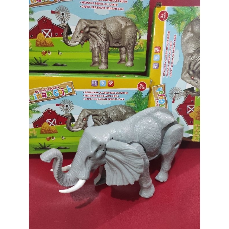 Jual Mainan Anak Animal Gajah Baterai Jalan suara | Shopee Indonesia