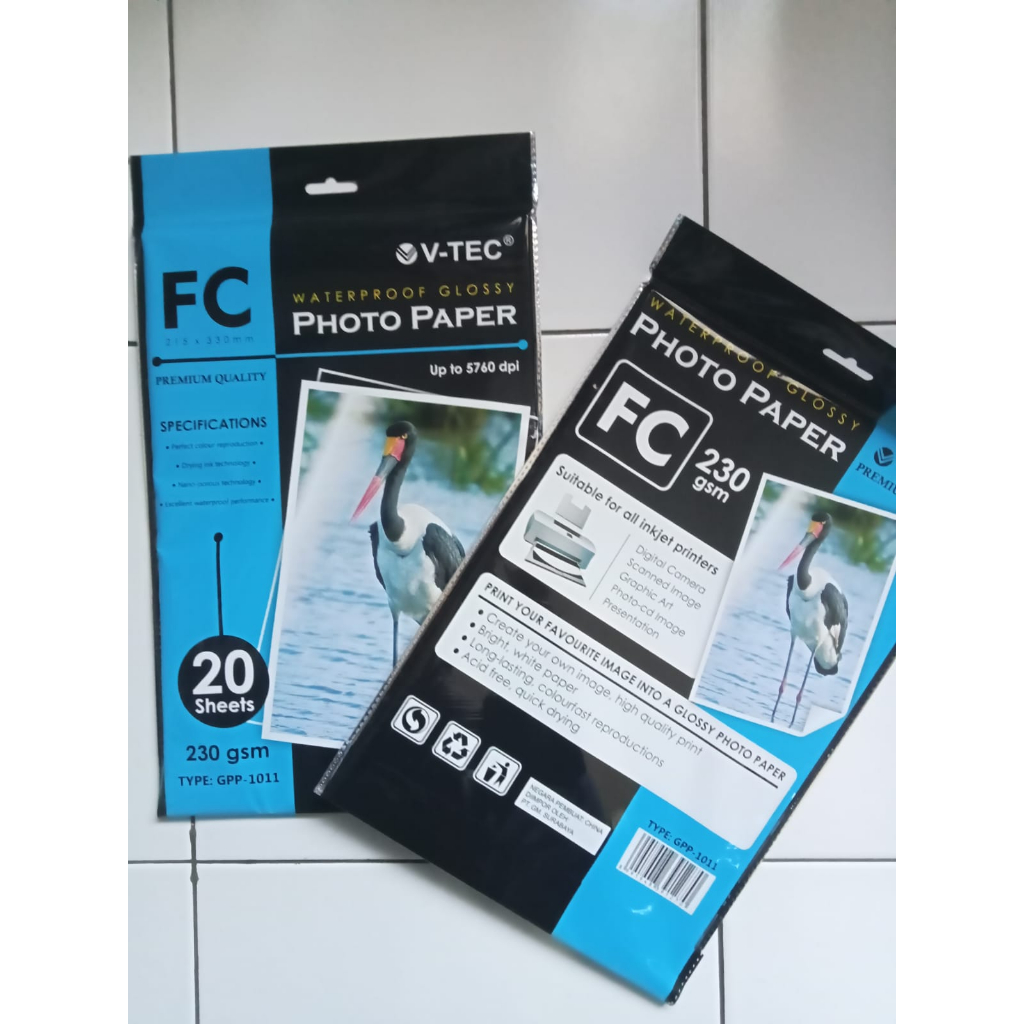 Jual Kertas Foto V-TEC Glossy F4 230 gsm | Shopee Indonesia
