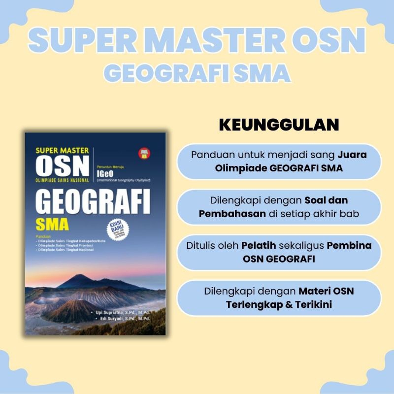 Jual BUKU SUPER MASTER KSN/OSN GEOGRAFI SMA/MA | Shopee Indonesia