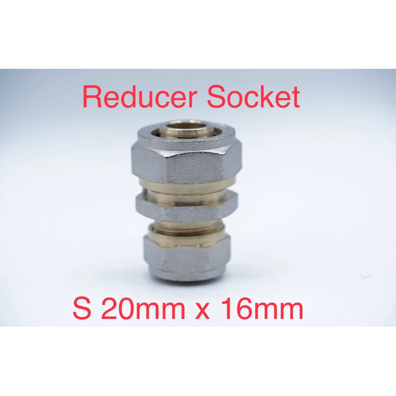 Jual Fitting Reducer S 20mm x 16mm Sok Pipa Air Panas Kuningan PEX ...