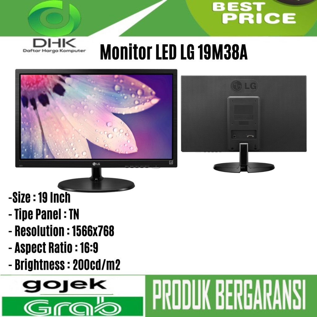 Jual MONITOR LED LG 19M38 18,5" WIDE SCREEN | Shopee Indonesia