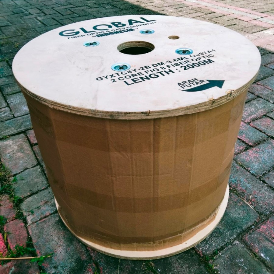 Jual KABEL FIBER OPTIK GLOBAL 2 CORE FIG 8 DIAMETER 3,6 MILI 2 KM ...