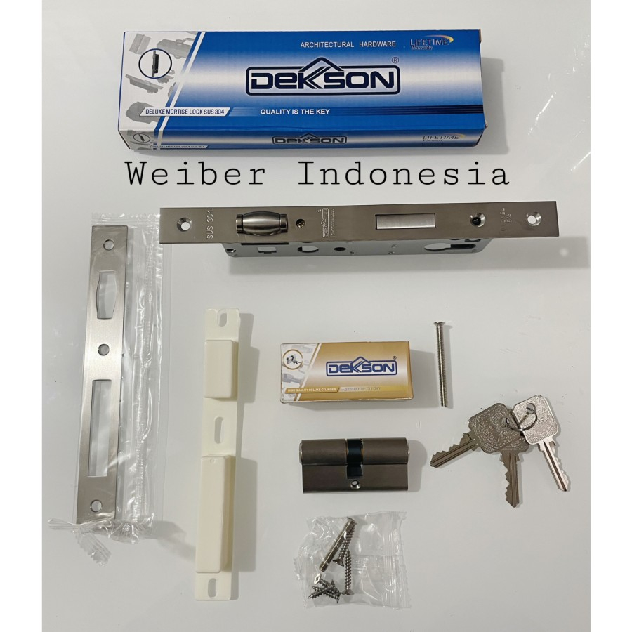 Jual MORTISE LOCK RL DEKSON 84030/BODI PELOR DEKSON 30 MM + CYLINDER 65 ...