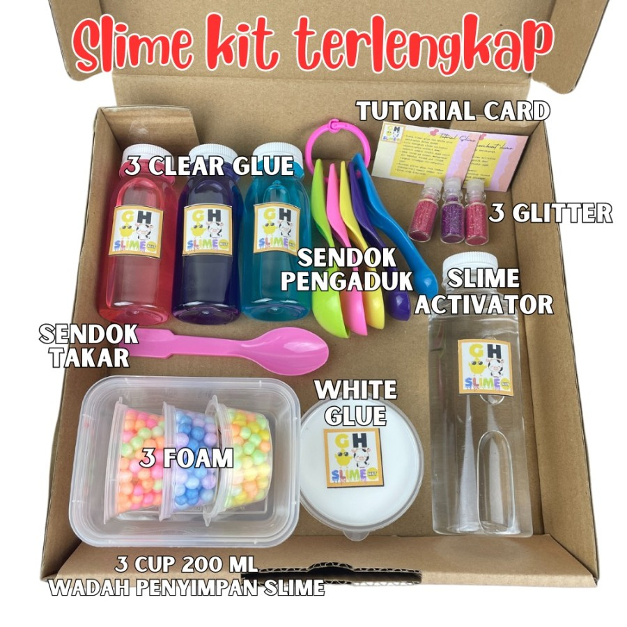Jual Mainan Edukasi Anaka Paket Lengkap Slime Kit Set | Shopee Indonesia