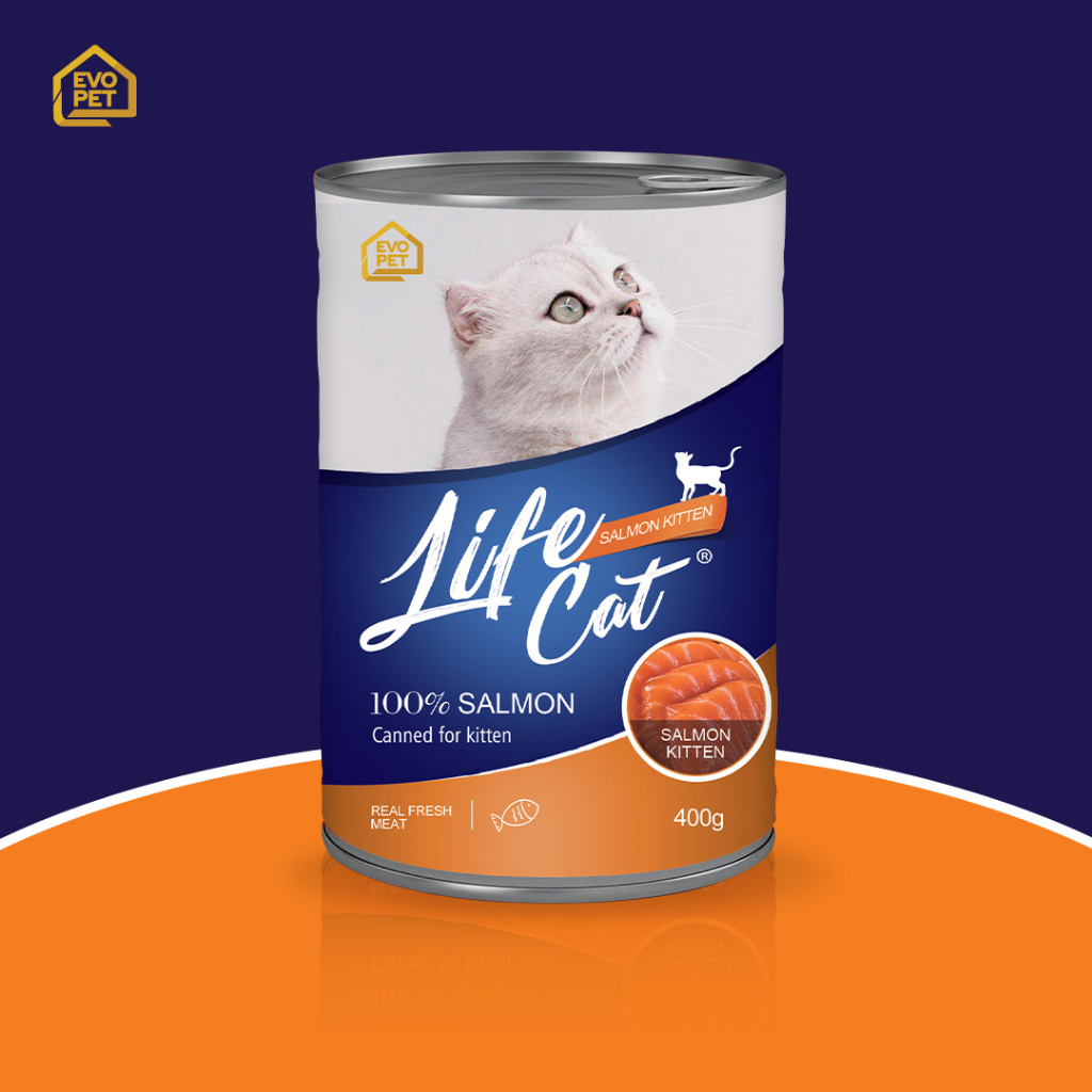 Jual LIFE CAT Kaleng 400 gr SALMON KITTEN - Makanan Basah Kucing ...