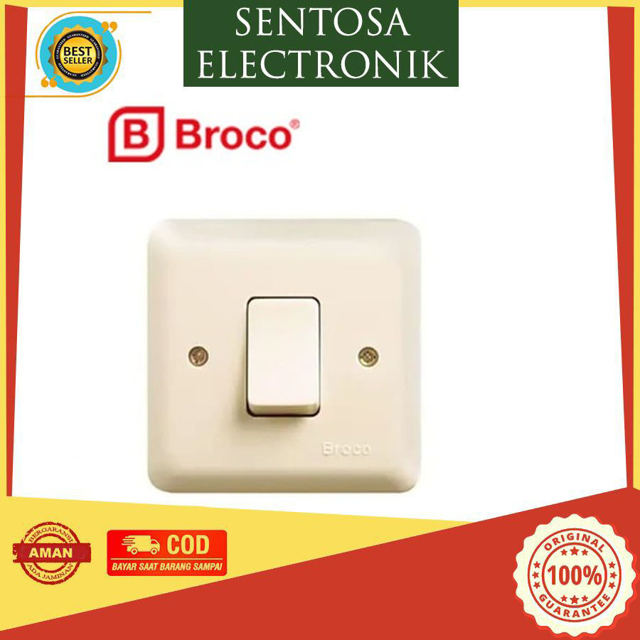 Jual Saklar Engkel Tanam Tembok Broco/ single/engkel IB / Saklar ...
