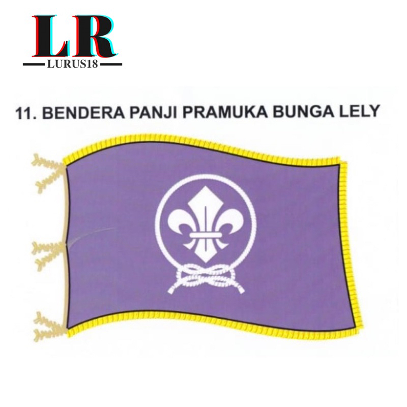 Jual BENDERA PRAMUKA BUNGA LELY UNGU 110 X 80 KAIN TETORON JUMPING ...