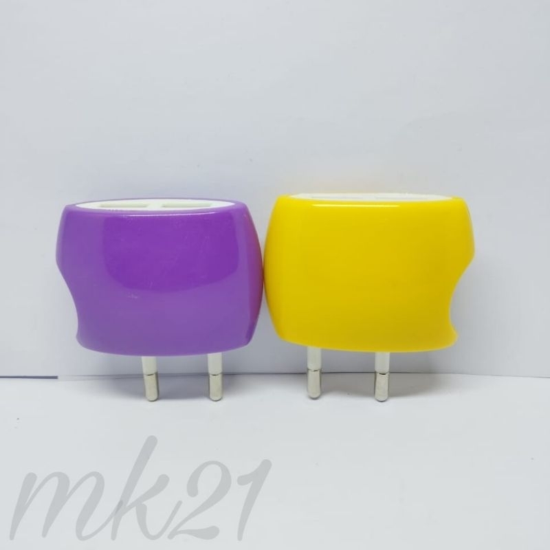 Jual Batok Charger Macaron/Kepala Charger/Travel Adaptor Warna 2 USB ...