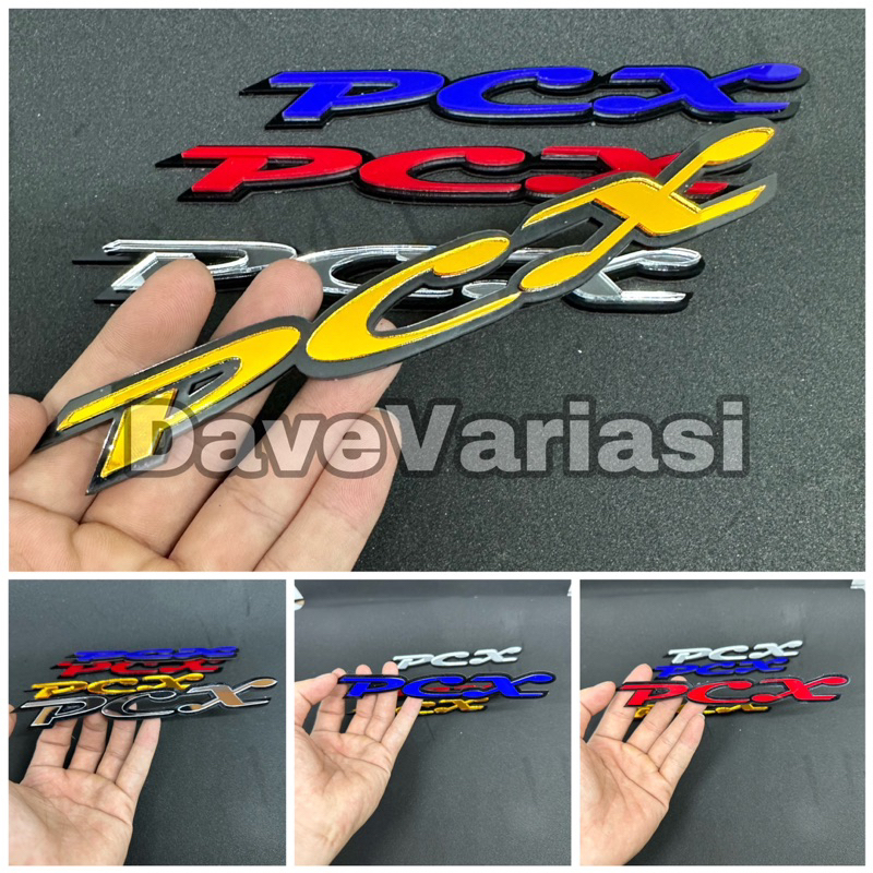 Jual Emblem Motor Honda PCX Timbul 3D Full Acrilik Bukan Stiker Panjang ...