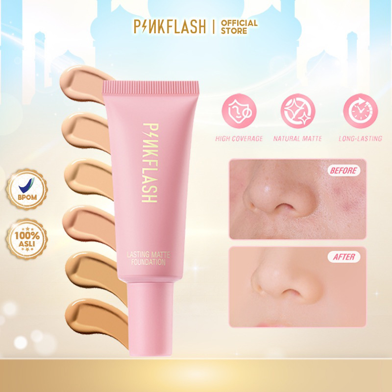 Jual PINKFLASH LASTING MATTE FOUNDATION | Shopee Indonesia