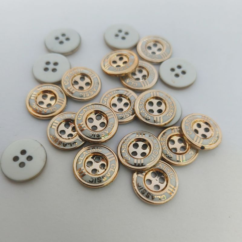 Jual Kancing baju yersee motif classic diameter 13mm/15 mm kancing baju ...