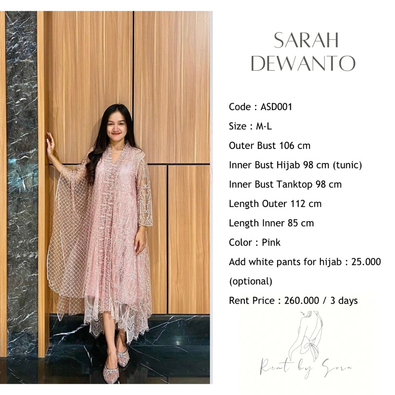 Jual SEWA / RENTAL DRESS KONDANGAN SARAH DEWANTO ASD001 | Shopee Indonesia