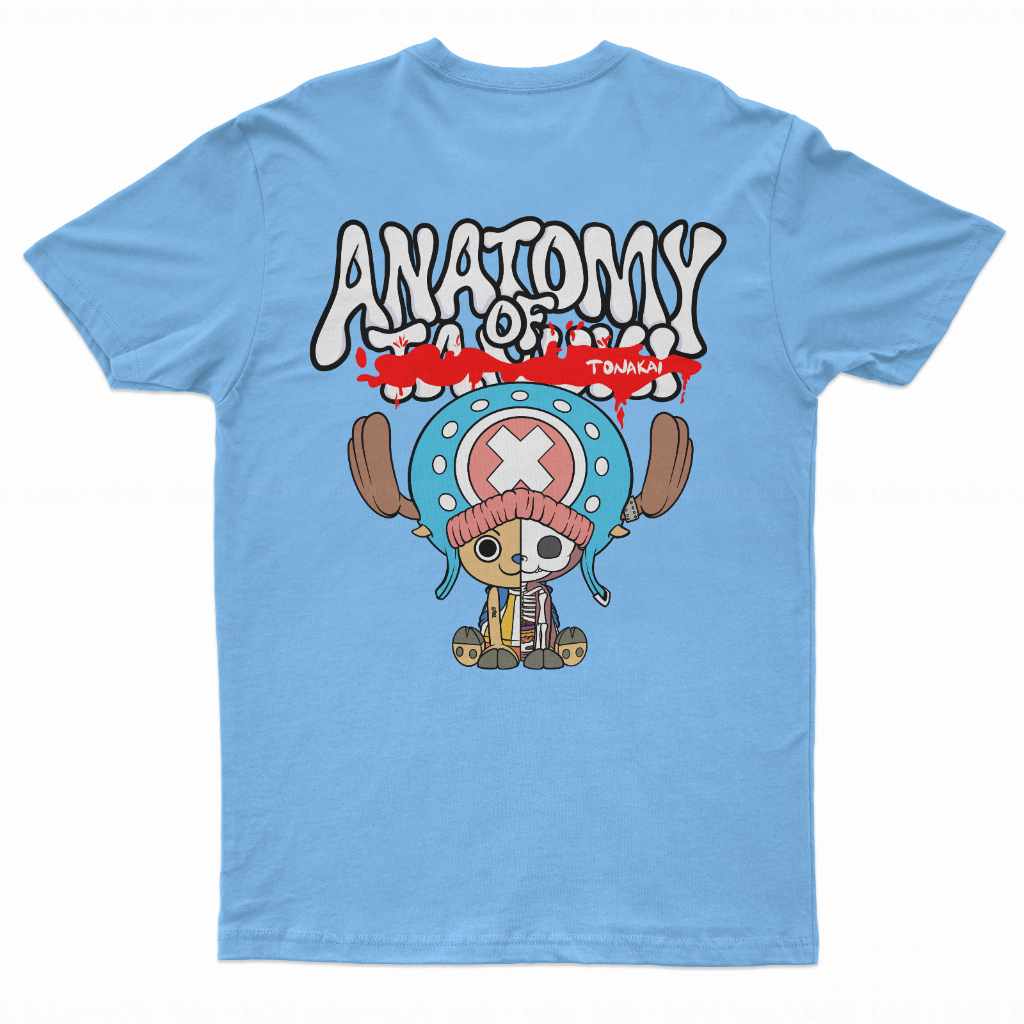 Jual TORIZU Tshirt Anatomy Of Chopper Blue Anime Manga One Piece ...