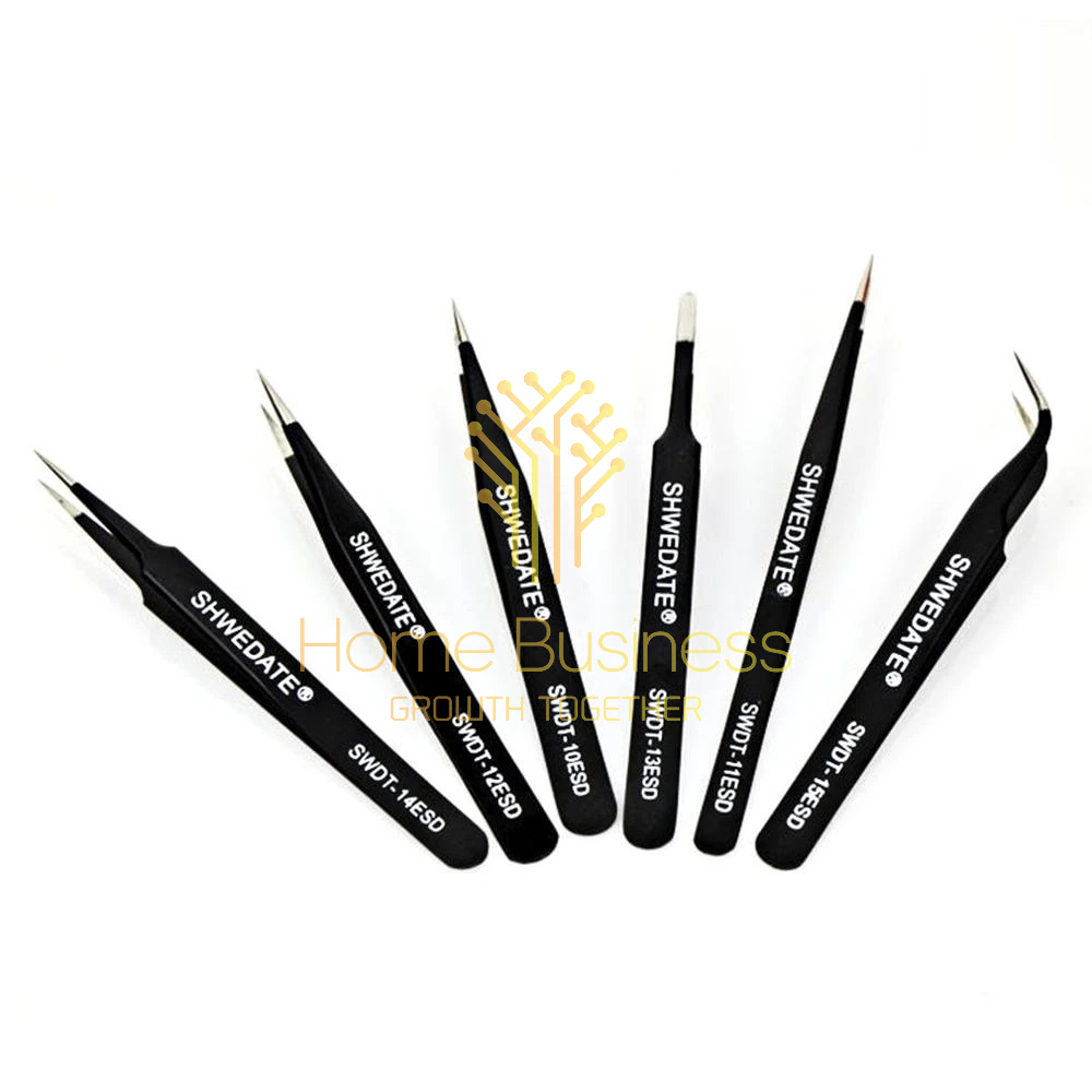 Jual SWDT SHWEDATE Pinset Tweezer Lurus Runcing Bengkok Presisi ...
