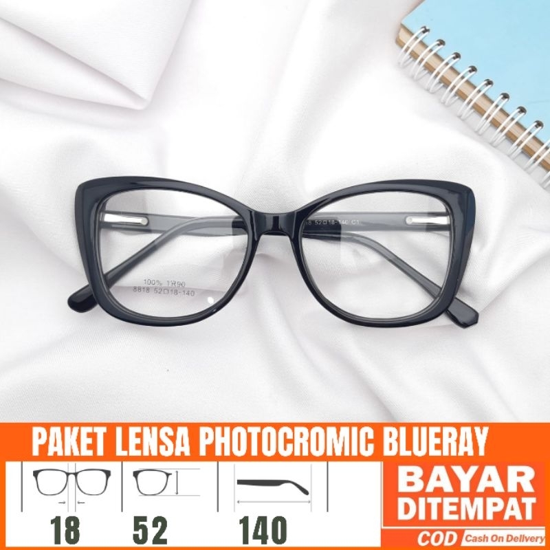 Jual Frame kacamata 8818 Lensa Antiradiasi Photocromic Blueray | Shopee Indonesia